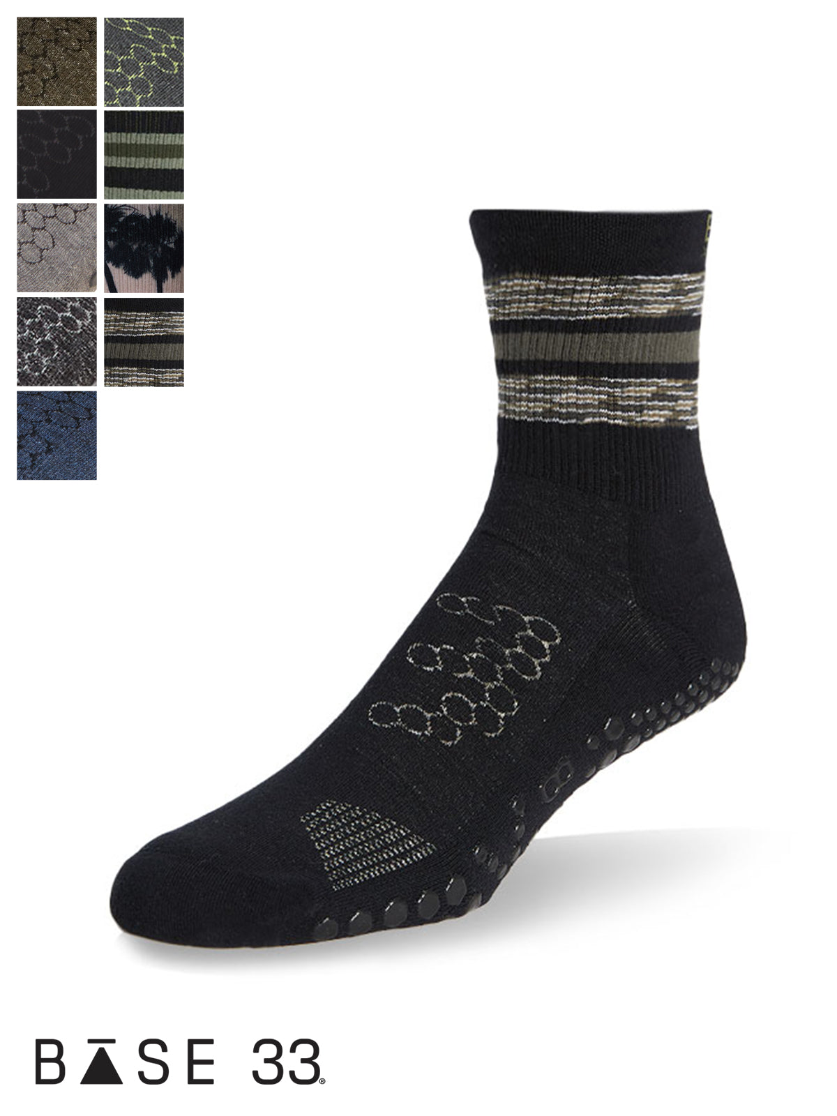 [BASE33] メンズ グリップ ソックス CREW クルー ／ トレーニング ジム フィットネス 滑り止め付 靴下 – Puravida ビジネスストア