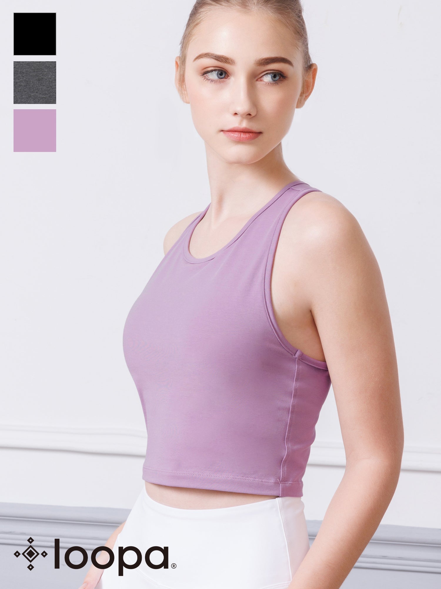[Loopa] ナチュラルフィットYバックショートタンク / ヨガウェア タンクトップ ブラトップ ブラレット 23SS - Puravida! プラヴィダ ヨガ フィットネスショップ ...