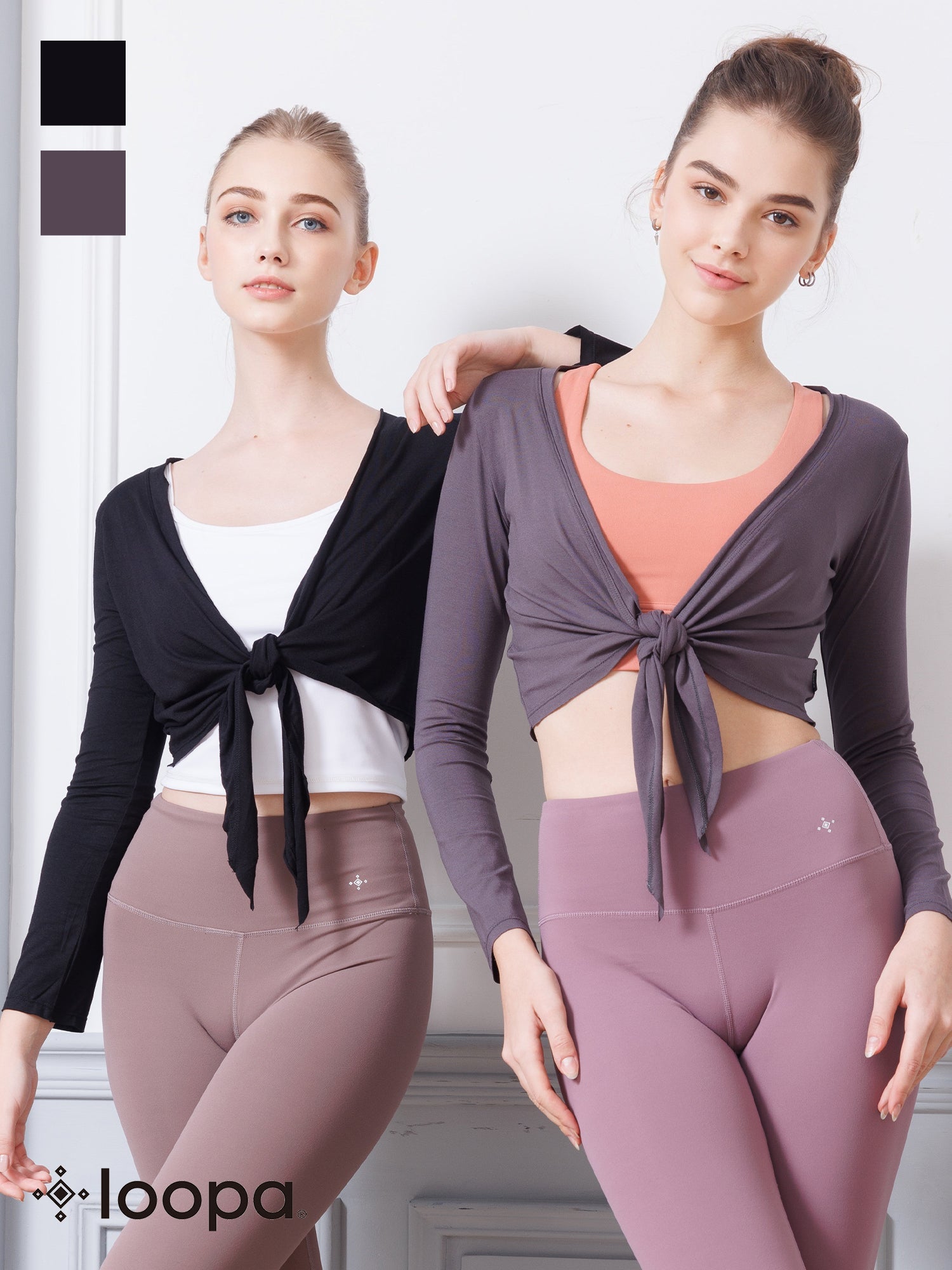 [Loopa] ルーパ タイフロント カーディガン Yoga Tie-front cardigan アウター / ヨガウェア ヨガトップス [A] 10_1 - Puravida! プラヴィダ ...