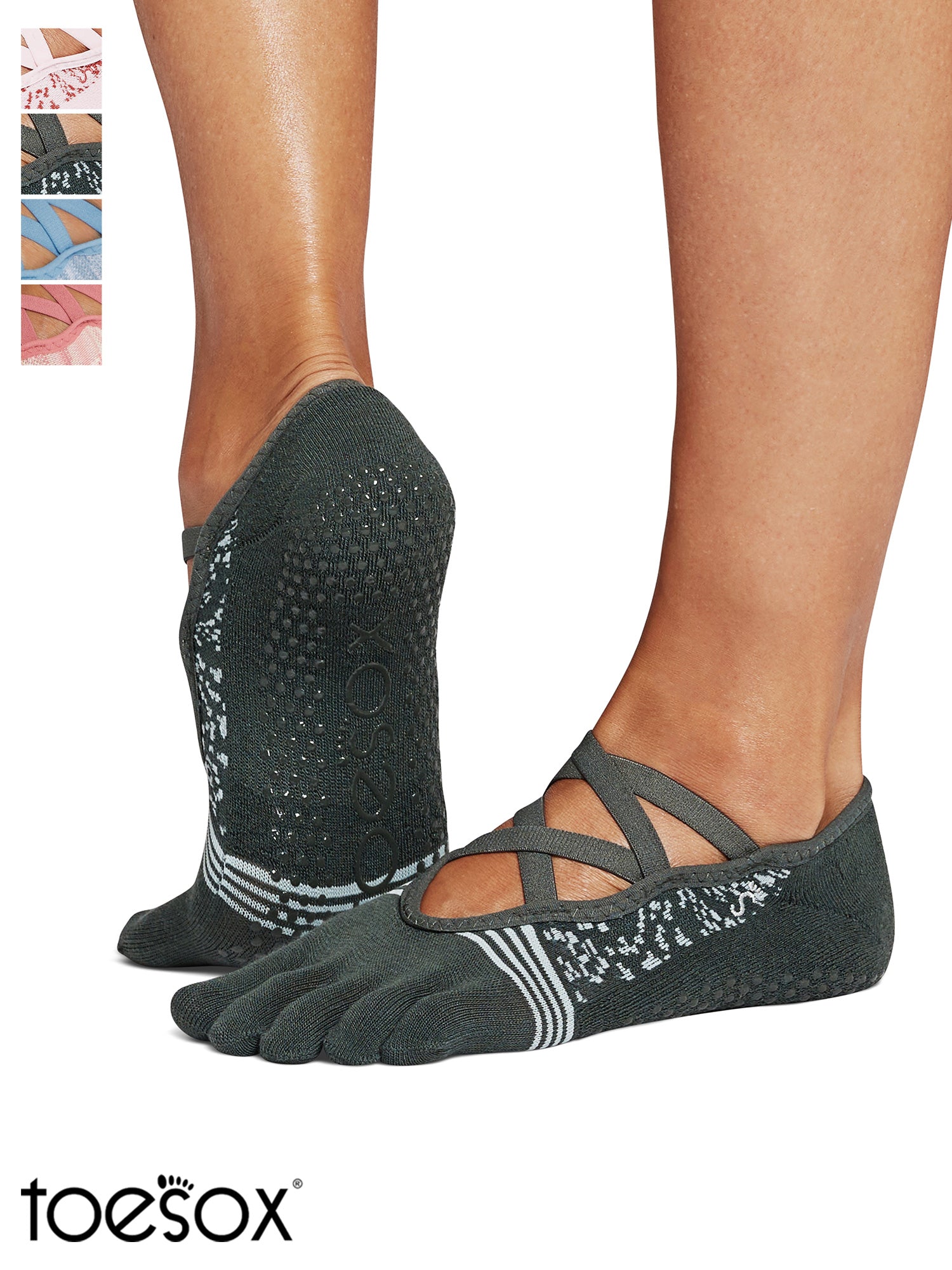 [SALE][ToeSox] Elle Tec Full-Toe Tech Grip Socks/ Yoga Pilates Anti-Sl ...