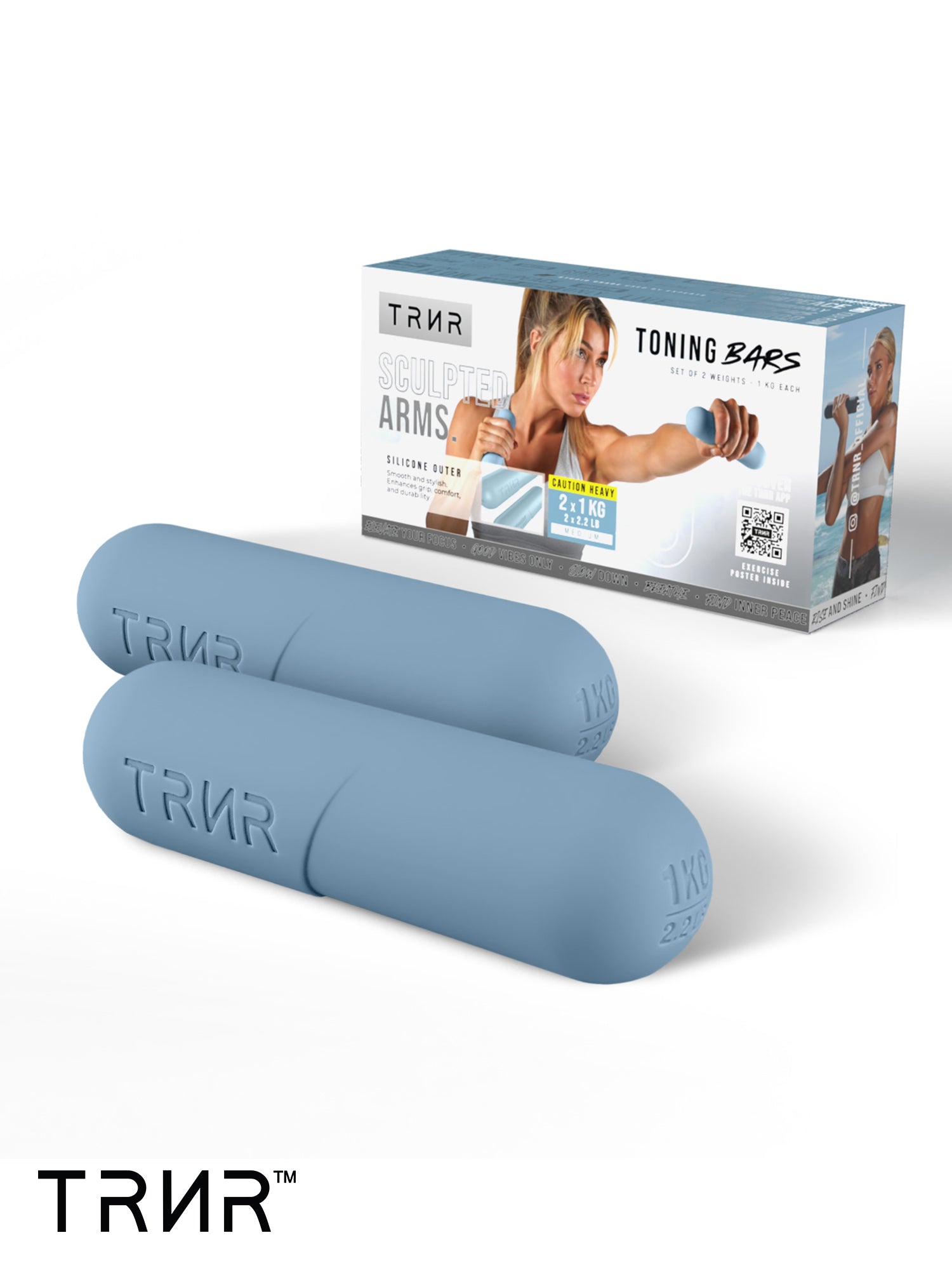 TRNR Toning Bars 2 x 1 kg - Celestial Blue｜TNB2 – Puravida ビジネスストア